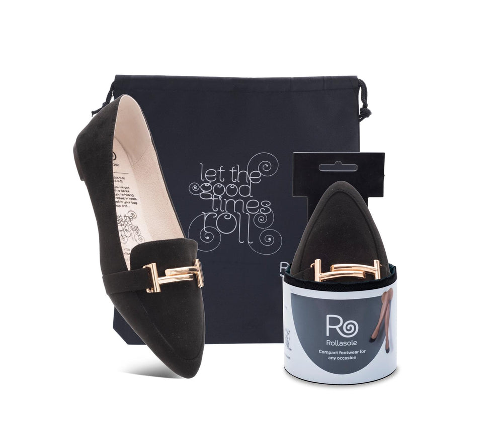 Rollasole Duchess Flats Black – For the Working Lady