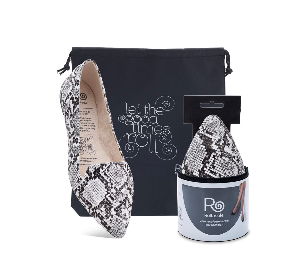 Rollasole Snow White Flats (Cobra) – For the Working Lady